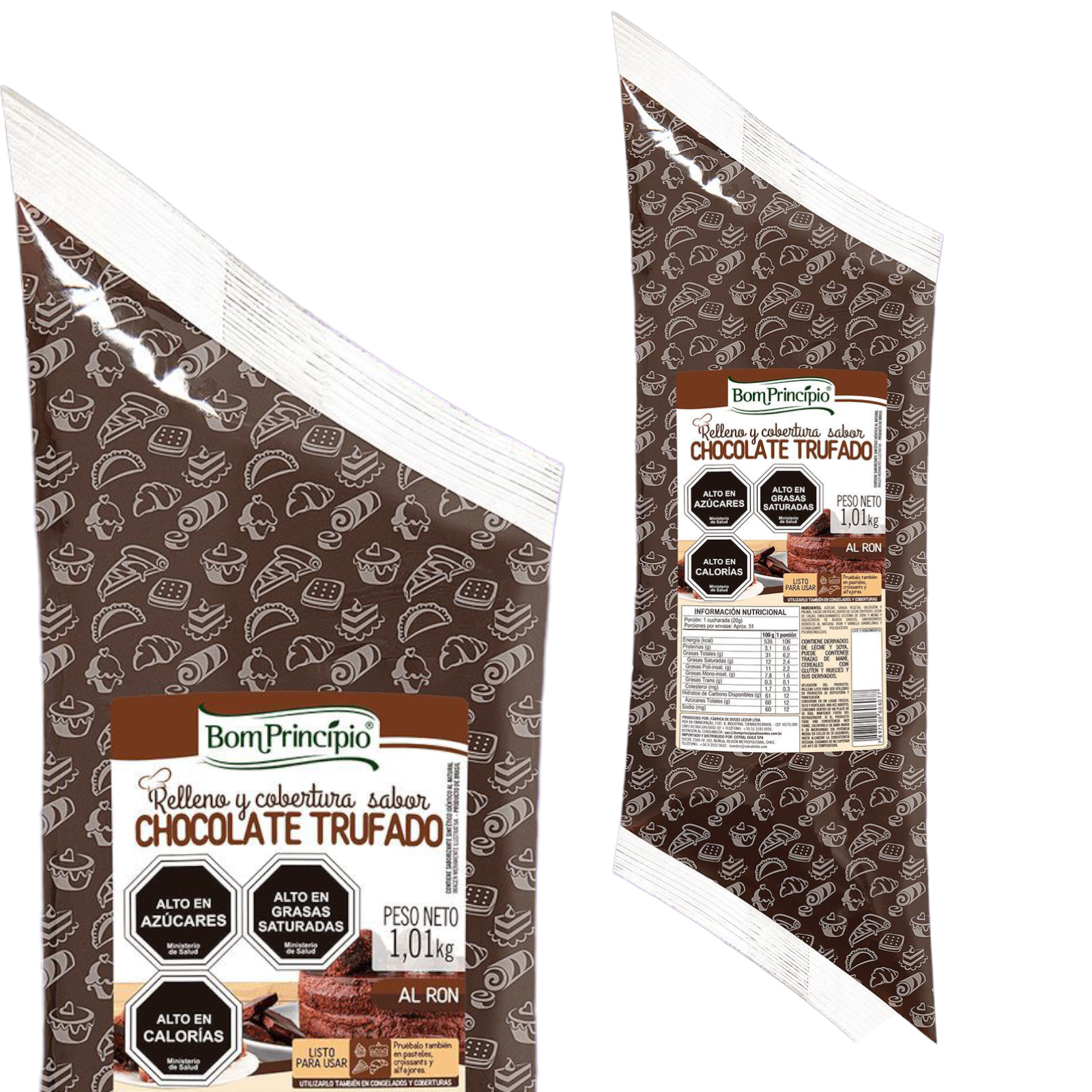 Relleno De Chocolate Trufado Bom Principio 1,01 kg - Mundo Cakes